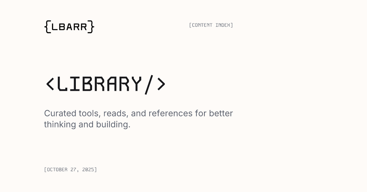 Library { Liam Barr }